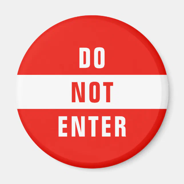 Personalize this template STOP sign - do not enter Magnet | Zazzle