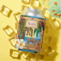 Personalize Tiki Bar Party Can Cooler | Zazzle