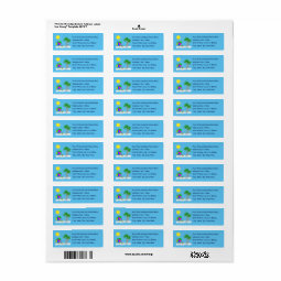 Personalize Tropical Beach Tropical Address Labels | Zazzle