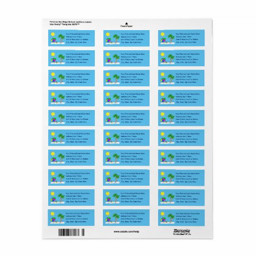 Personalize Tropical Beach Tropical Address Labels | Zazzle