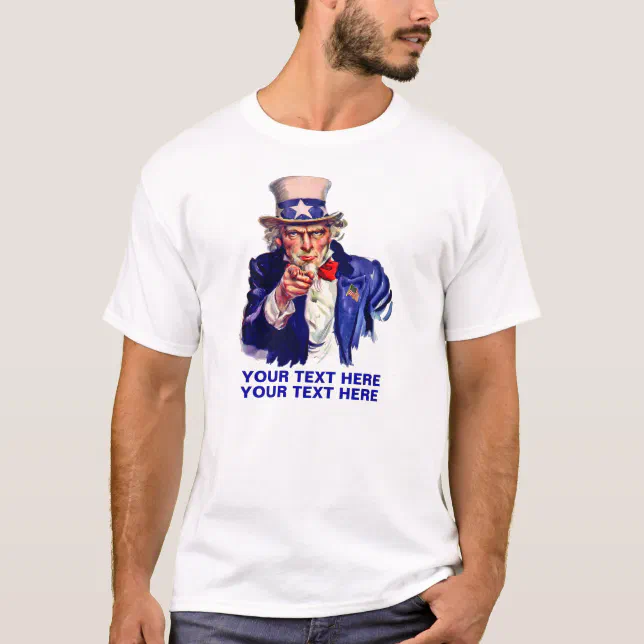 Personalize Uncle Sam T-Shirt | Zazzle