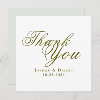 Personalize Unique Wedding Thank You Card | Zazzle