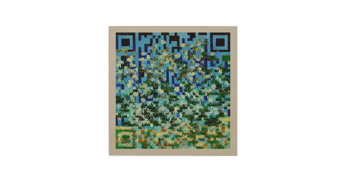 PERSONALIZE VAN GOGH ALMOND BLOSSOM QR CODE AI ART | Zazzle