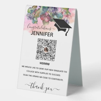 Personalize Venmo Sign High Graduation Party | Zazzle