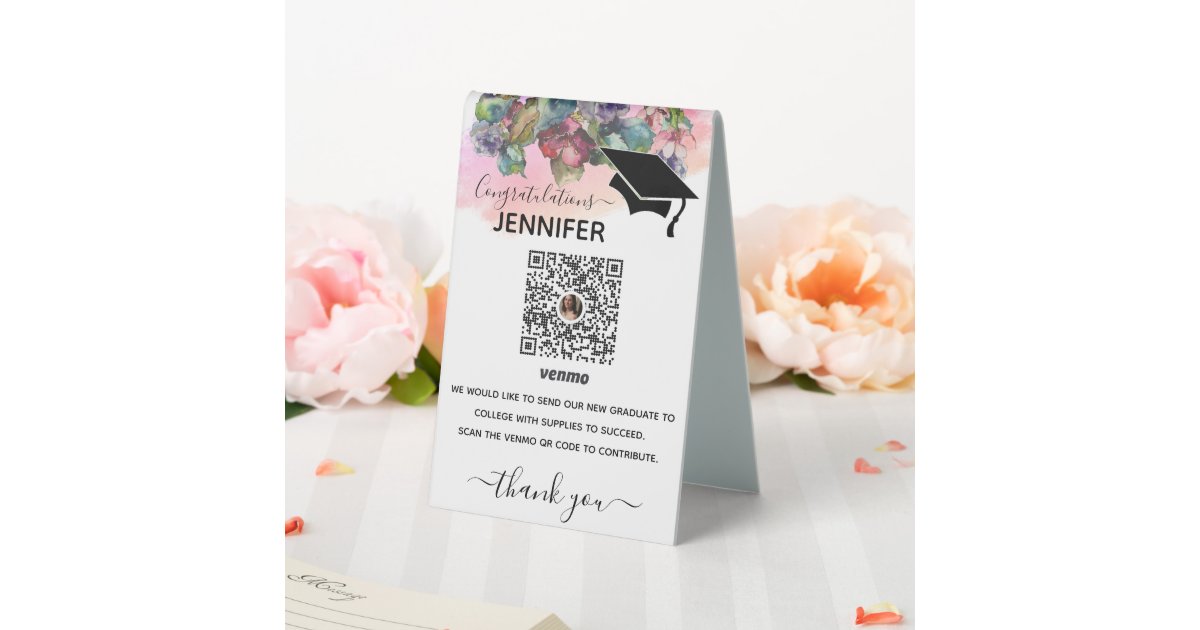 Personalize Venmo Sign High Graduation Party | Zazzle