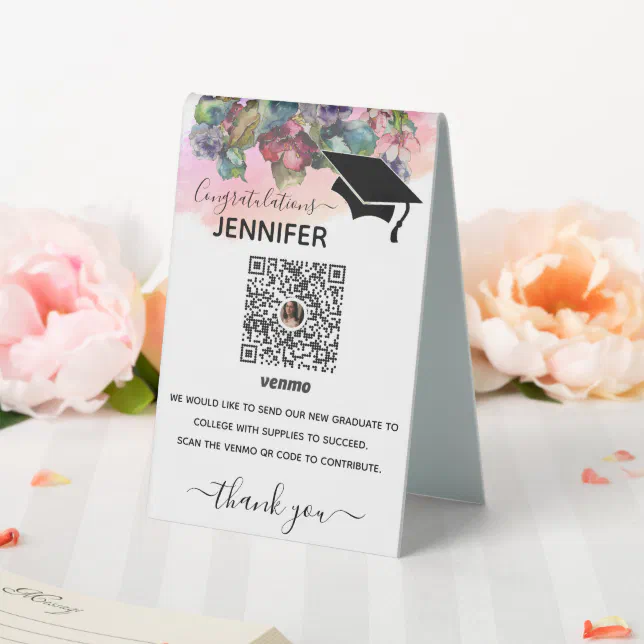 Personalize Venmo Sign High Graduation Party | Zazzle