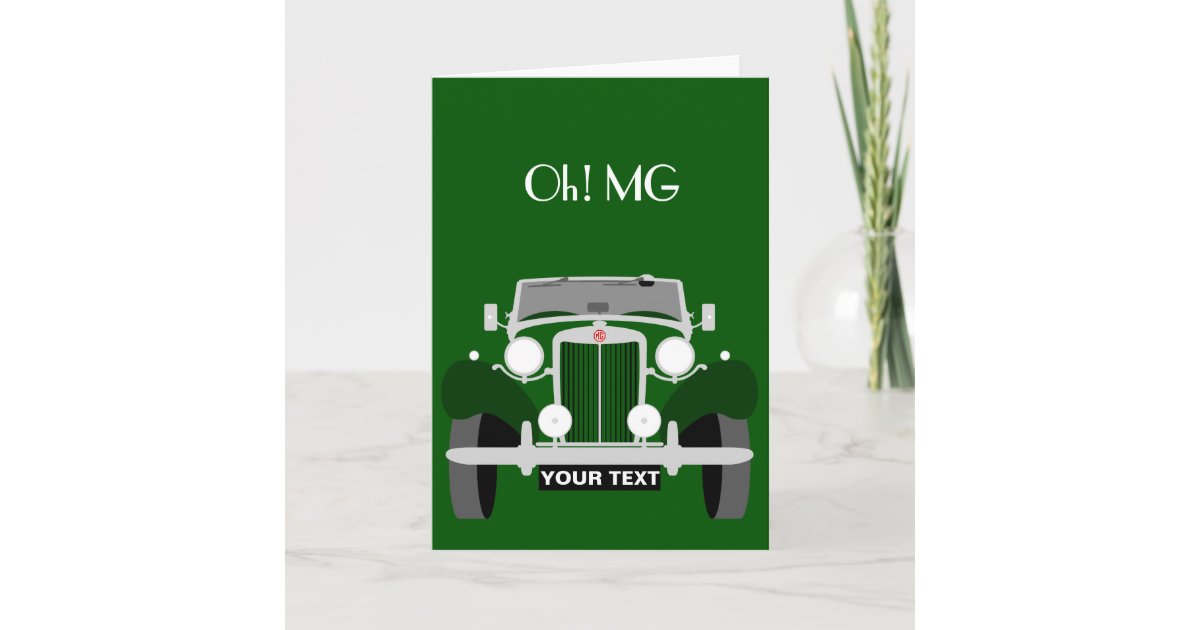 Personalize Vintage Classic British Sports car Card | Zazzle