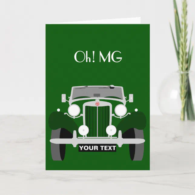 Personalize Vintage Classic British Sports car Card | Zazzle
