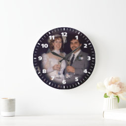 Personalize Wedding Anniversary (Special Order) Large Clock | Zazzle