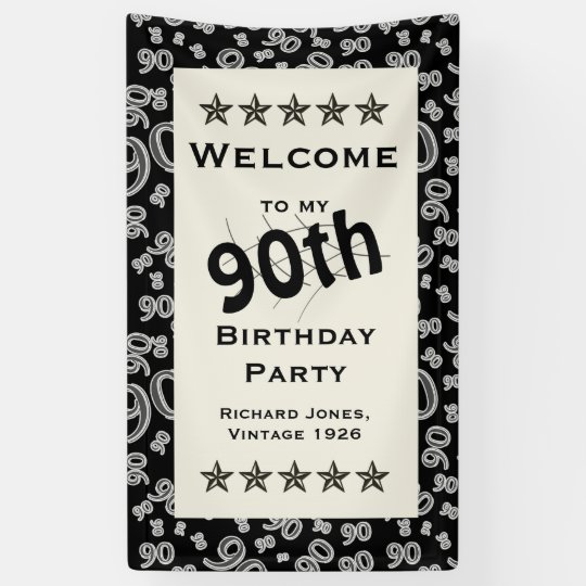 Personalize: Welcome to my 90th Birthday Party Banner | Zazzle.com