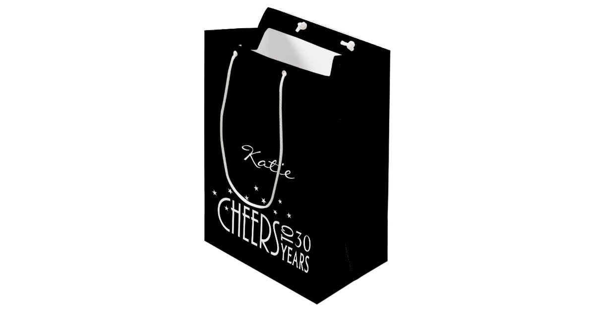 Personalize with Any Age Cheers Paper Gift Bag | Zazzle