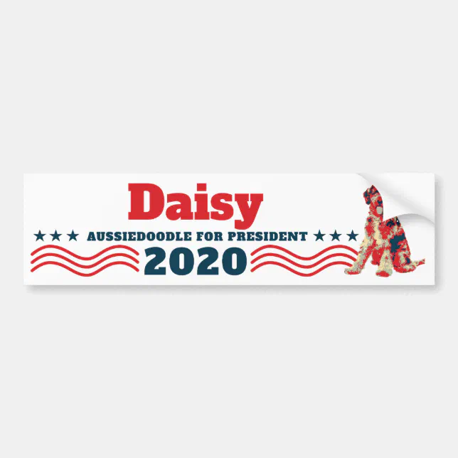 Personalize Your Dog's Name for President 2020 Bumper Sticker | Zazzle