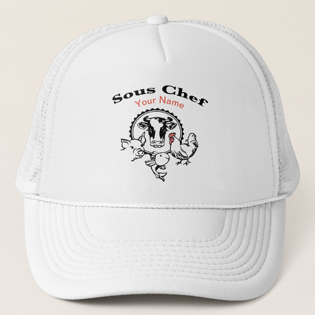 Personalize Your Name Sous Chef hat | Zazzle