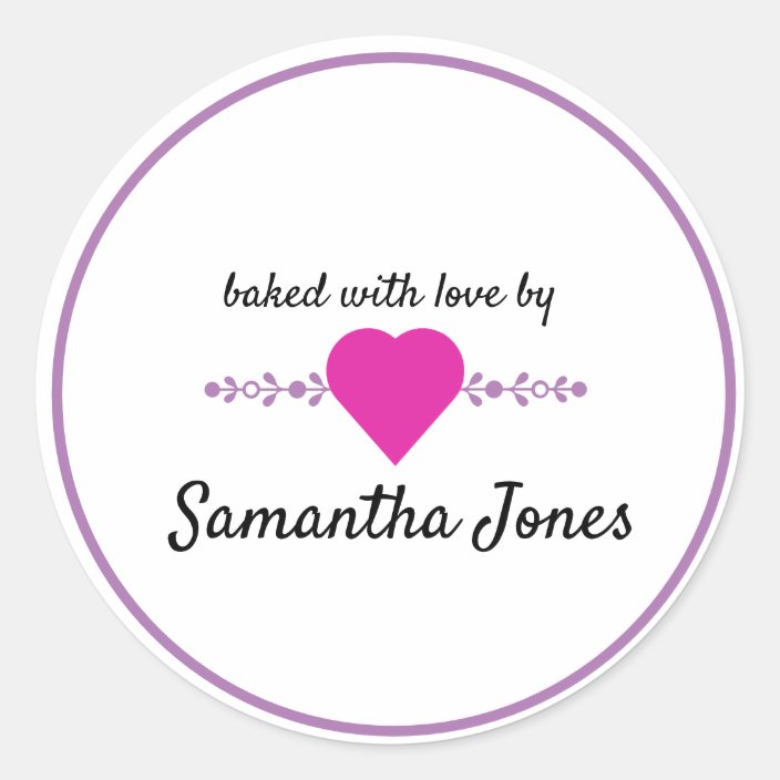 Personalize your own baked by sticker | Zazzle.com