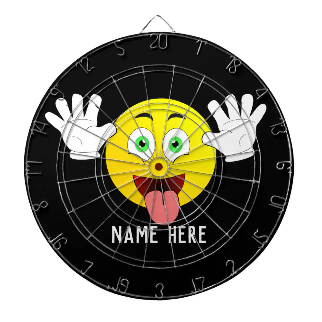 Personalize Your Own Funny Emoji Dart Board | Zazzle