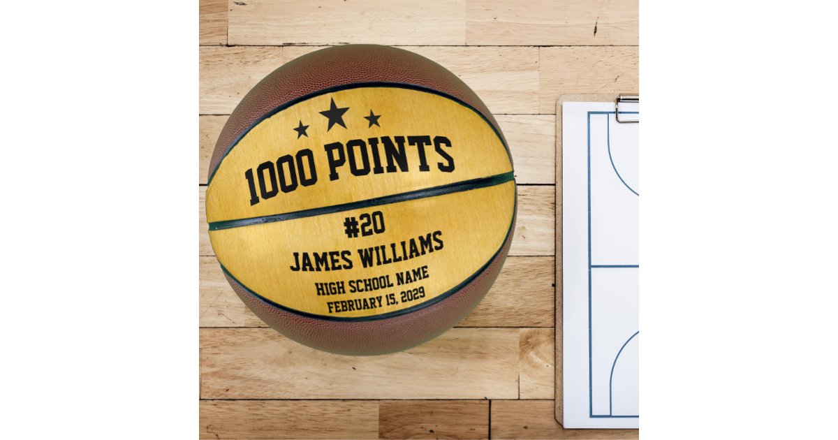 Personalized 1000 Points Gift for Players Basketball | Zazzle