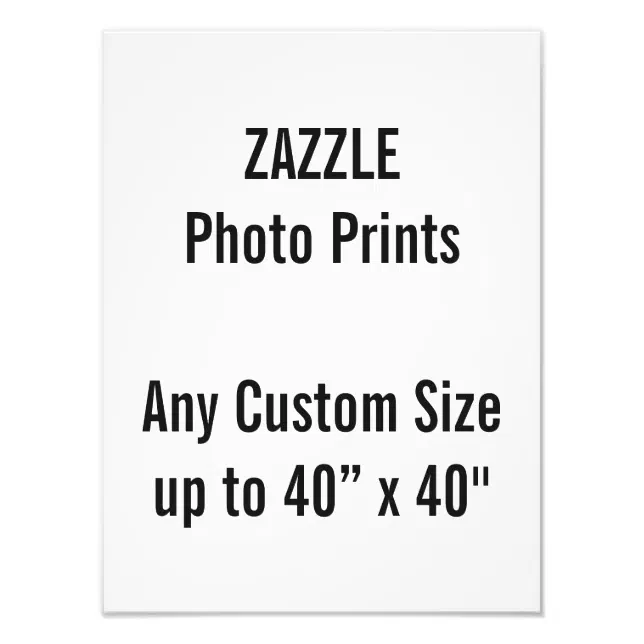 Personalized 12” x 16" Photo Print, or custom size | Zazzle