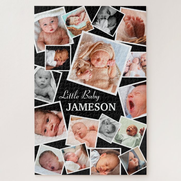Personalized 17 Baby Photo Collage Jigsaw Puzzle | Zazzle.com