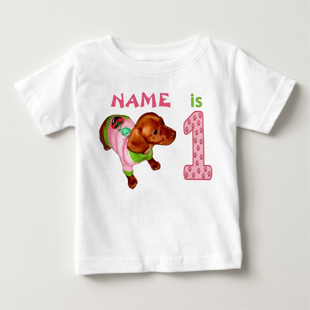 Personalized 1st Birthday Shirts for Girls | Zazzle