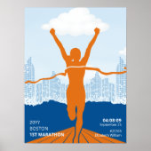 Personalized 1st Marathon Runner Gift Poster | Zazzle