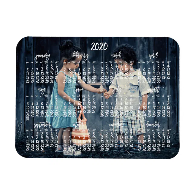 Personalized 2020 Magnetic Calendar 3x4 Magnet | Zazzle