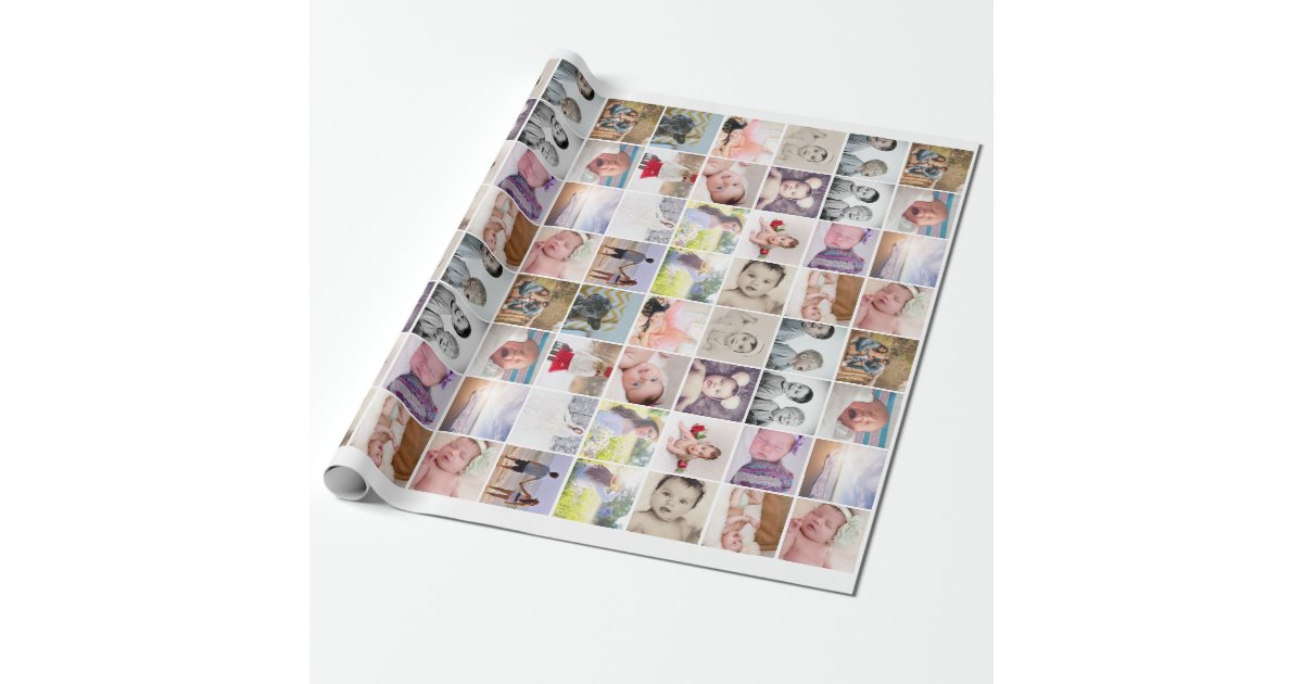 Personalized 20 Photo Collage Wrapping Paper | Zazzle
