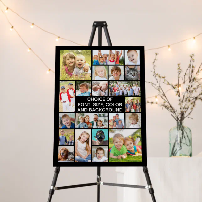 Personalized 21 Photo Collage Celebration Display Foam Board | Zazzle