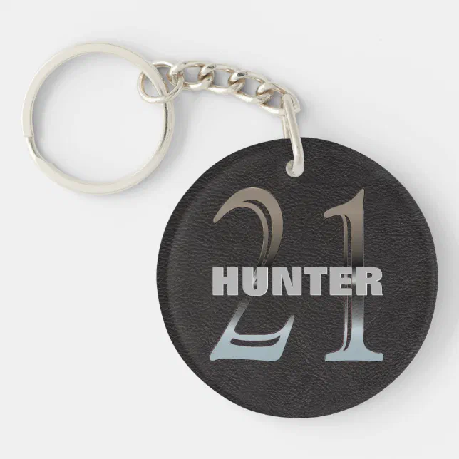 Personalized 21st Birthday | Number 21 Silver Keychain | Zazzle