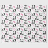 Personalized 21st Birthday Pink - 21 Rocks Wrapping Paper | Zazzle