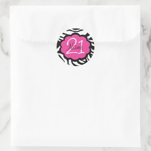 Personalized 21st Birthday Sticker | Zazzle