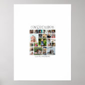 Personalized 24 Photo Collage Graduation Signature Poster | Zazzle