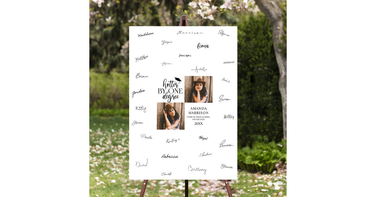 Personalized 2 Photo Graduation Signature Foam Board | Zazzle