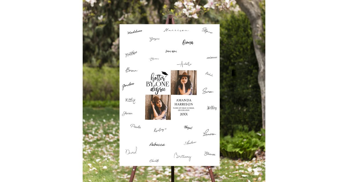 Personalized 2 Photo Graduation Signature Foam Board | Zazzle