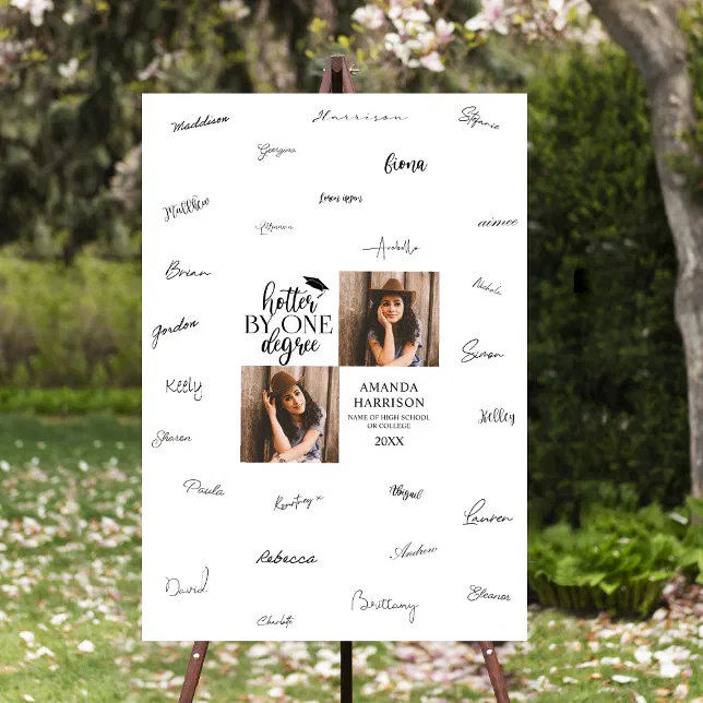 Personalized 2 Photo Graduation Signature Foam Board | Zazzle