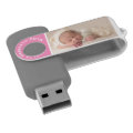 Personalized 2 Sided USB Baby Family Photo Pink Flash Drive | Zazzle
