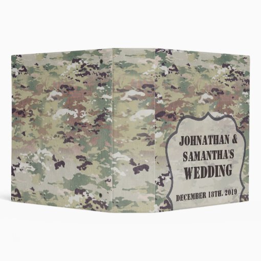 Personalized 2" Wedding Binder Army OCP Camo Unifo | Zazzle
