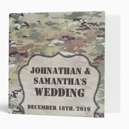 Personalized 2" Wedding Binder Army OCP Camo Unifo | Zazzle