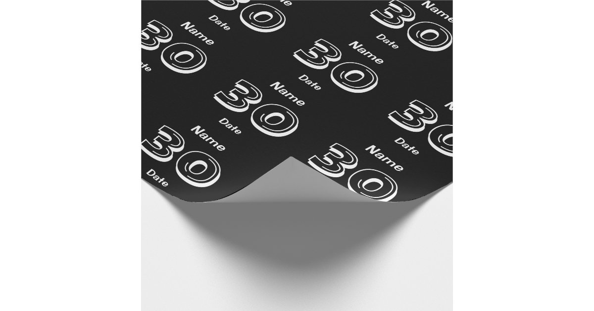 Personalized 30th Birthday Custom Wrapping Paper | Zazzle.com