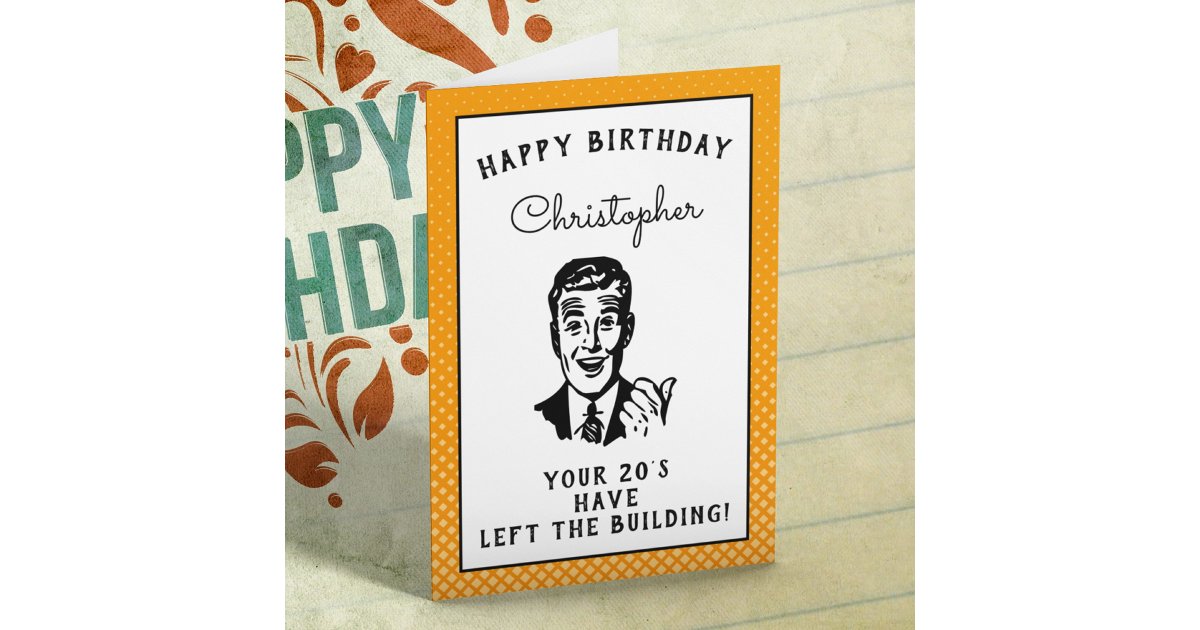Personalized 30th Birthday Over The Hill Funny Card | Zazzle