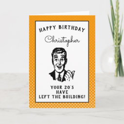 Personalized 30th Birthday Over The Hill Funny Card | Zazzle