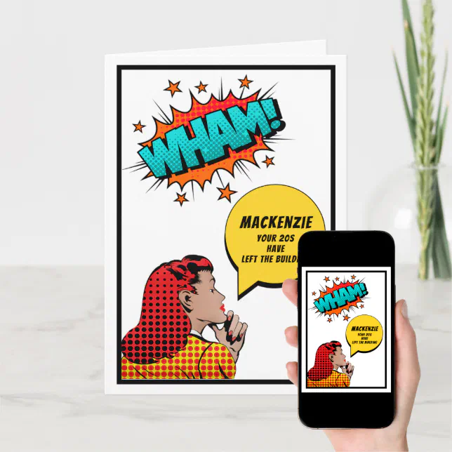 Personalized 30th Birthday Retro Comic Funny Card | Zazzle