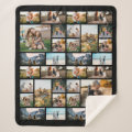 Personalized 32 Photo Collage Fleece Blanket | Zazzle