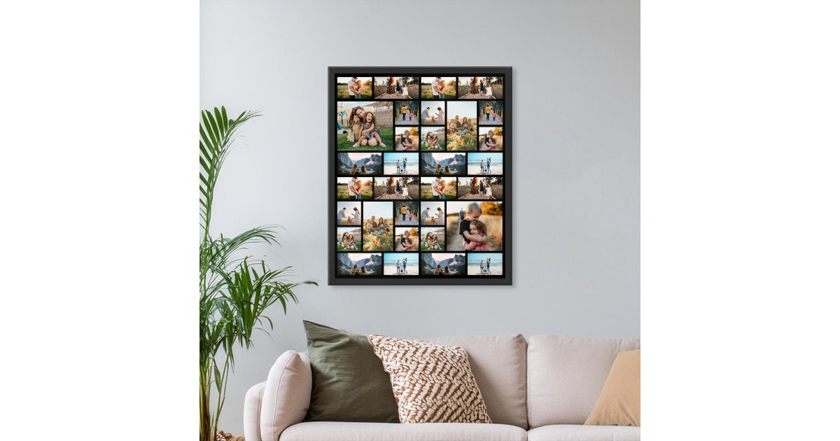 Personalized 32 Photo Collage Poster | Zazzle