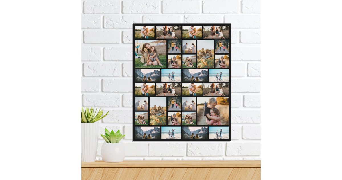 Personalized 32 Photo Collage Poster | Zazzle