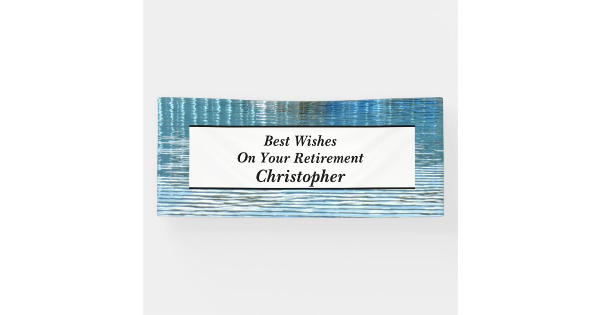 Personalized 3 Lines of Text Reflection Retirement Banner | Zazzle