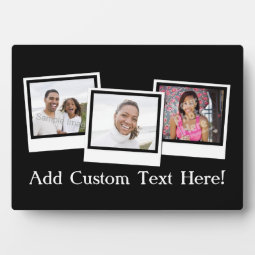 Personalized 3-Photo Snapshot Frames Custom Color | Zazzle
