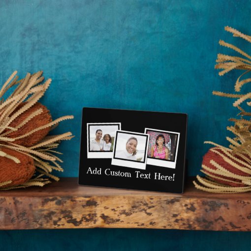 Personalized 3-Photo Snapshot Frames Custom Color | Zazzle