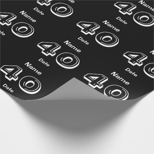 Personalized 40th Birthday Custom Wrapping Paper | Zazzle.com
