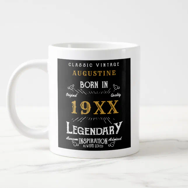 Personalized 40th Birthday Giant Coffee Mug | Zazzle