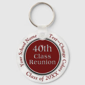 Personalized 40th Class Reunion Gifts, Your Colors Keychain | Zazzle